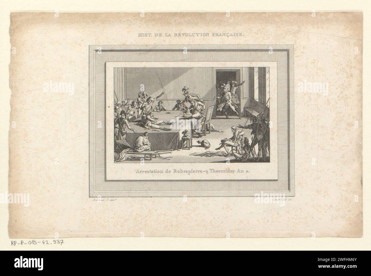 Arrest of Robespierre, François Louis Couché, After Pierre Gabriel ...