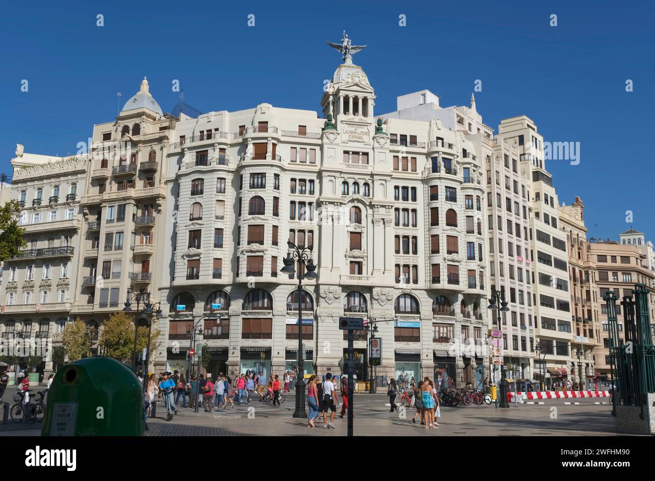 impressive office block, Valencia city, Spain,Europe Stock Photo - Alamy