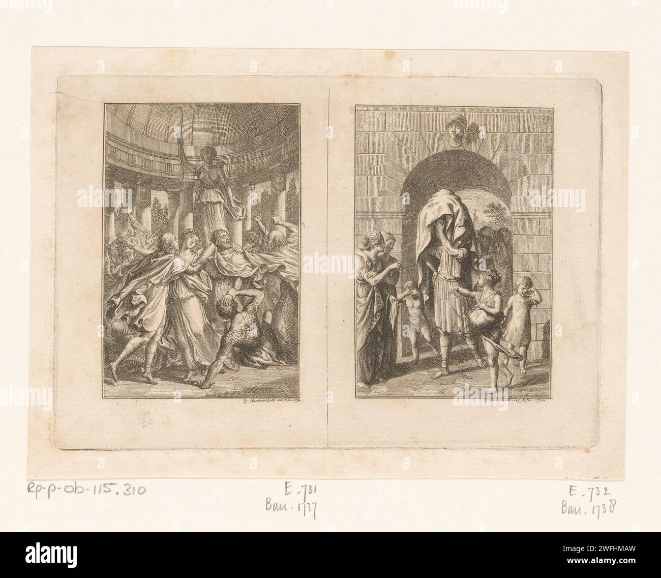 Two performances from the life of Thoseus, Daniel Nikolaus Chodowiecki ...