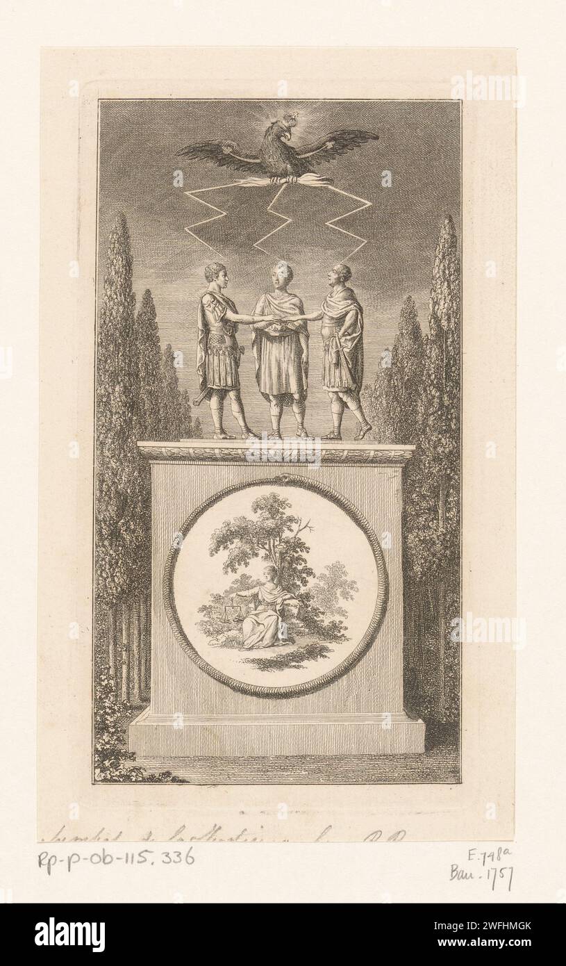 Three signatories of the Kloster Seven Convention, depicted as Roman ...