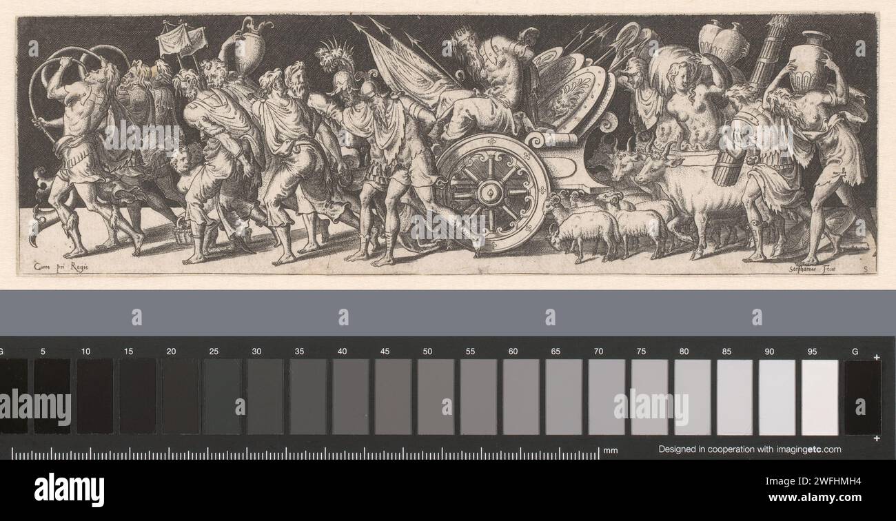 Triumph with captured King, Etienne Delaune, 1528 - 1583 print France ...