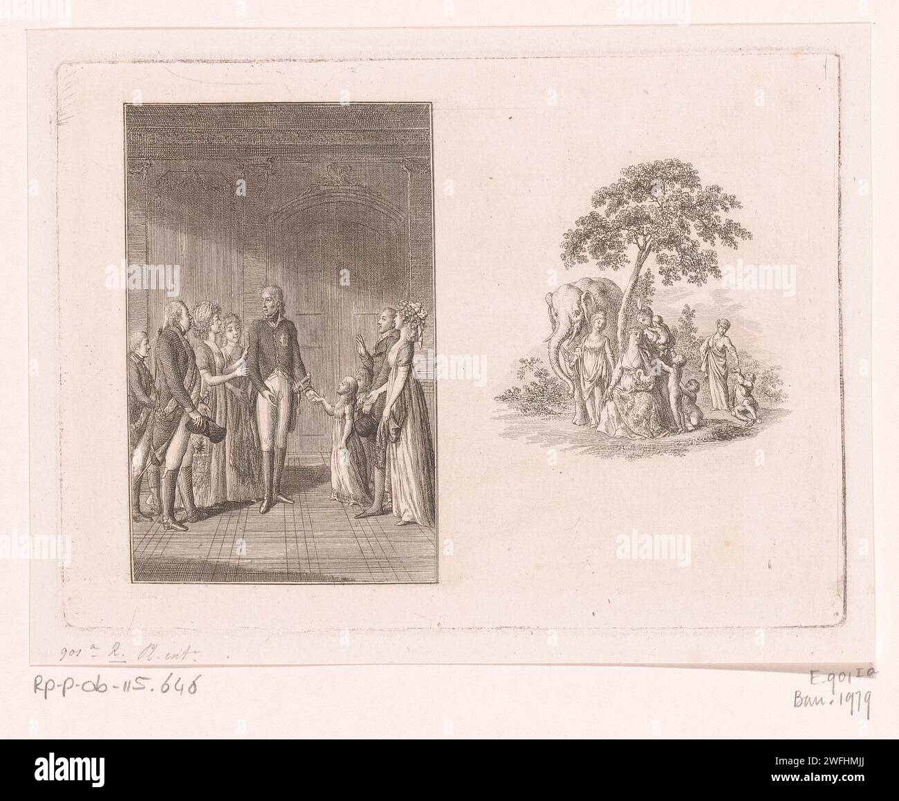 Friedrich Wilhelm III with his family after the death of his father ...