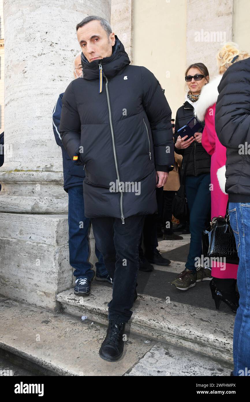 Rome, Italy. 31st Jan, 2024. Rome, Funeral of Sandra Milo at the Church of the Artists. In the ...