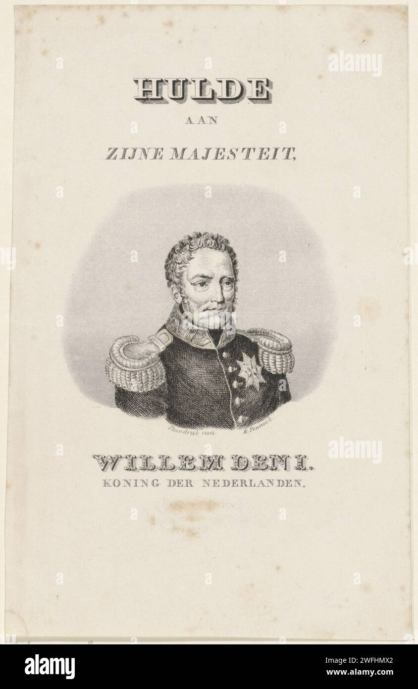 Portrait of William I Frederik, King of the Netherlands, Hendrikus ...