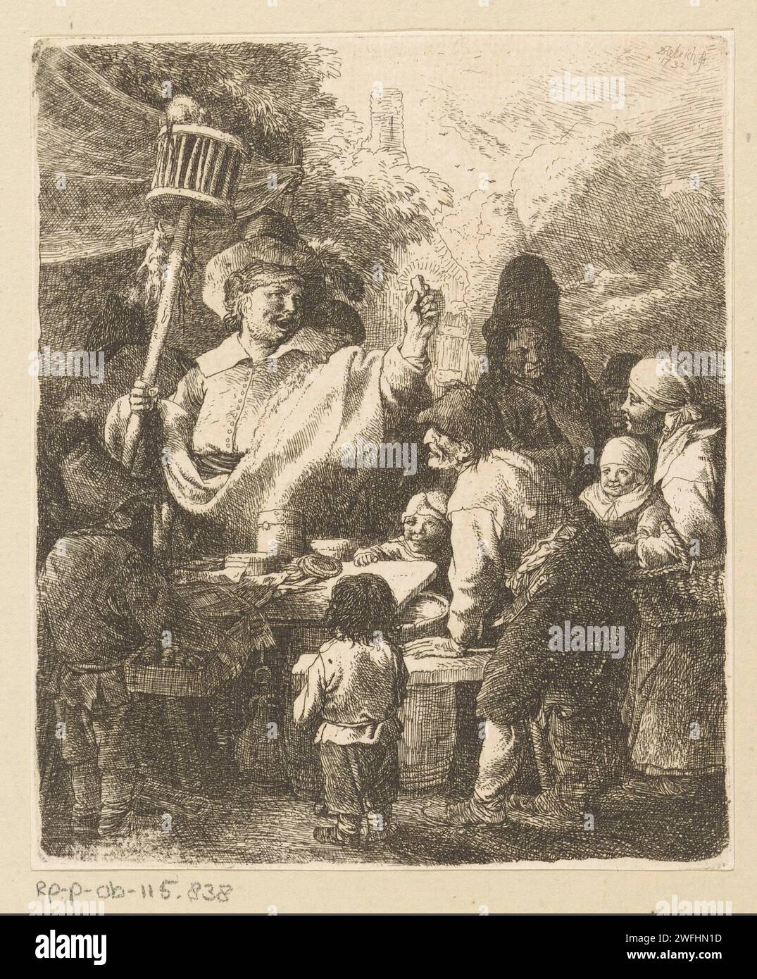 Rattengifverkoper, Christian Wilhelm Ernst Dietrich, 1732 print Germany ...