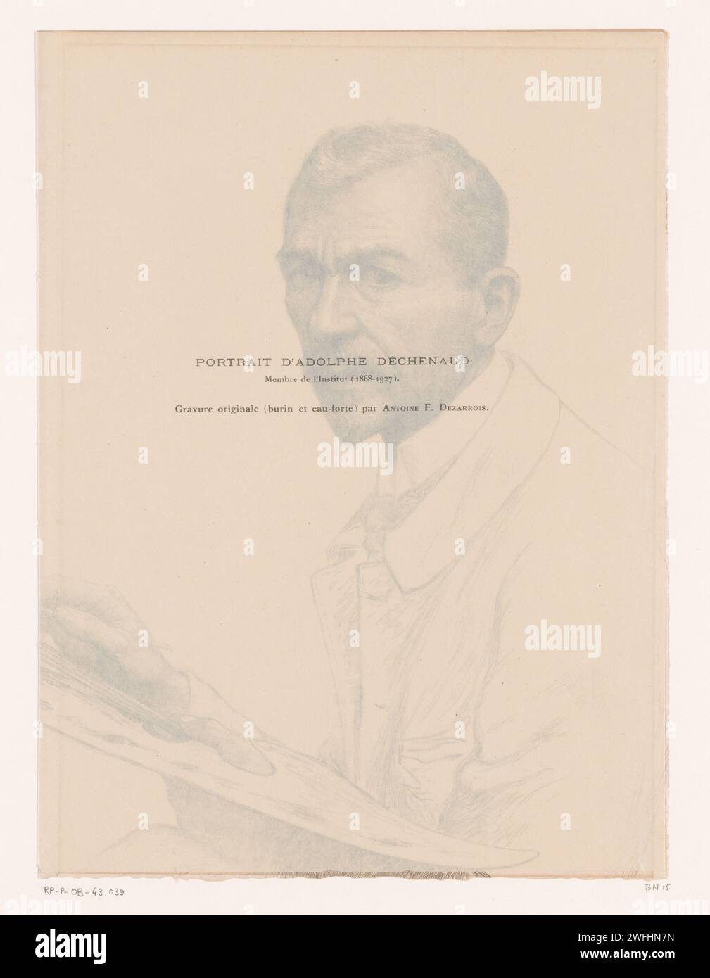 Portret van Adolphe Dechenaud, Antoine -François Dezarrois, 1874 - 1928 ...