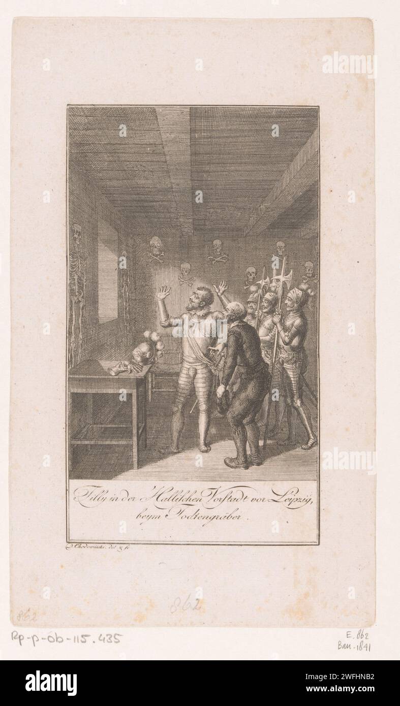 General Tilly at the Dood Graver, Daniel Nikolaus Chodowiecki, 1797 ...