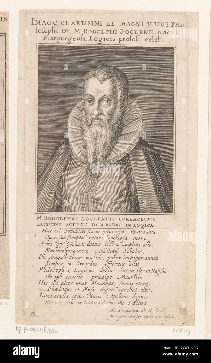 Portrait of Rudolf Göckel, Jacob van der Heyden, 1583 - 1645 print ...
