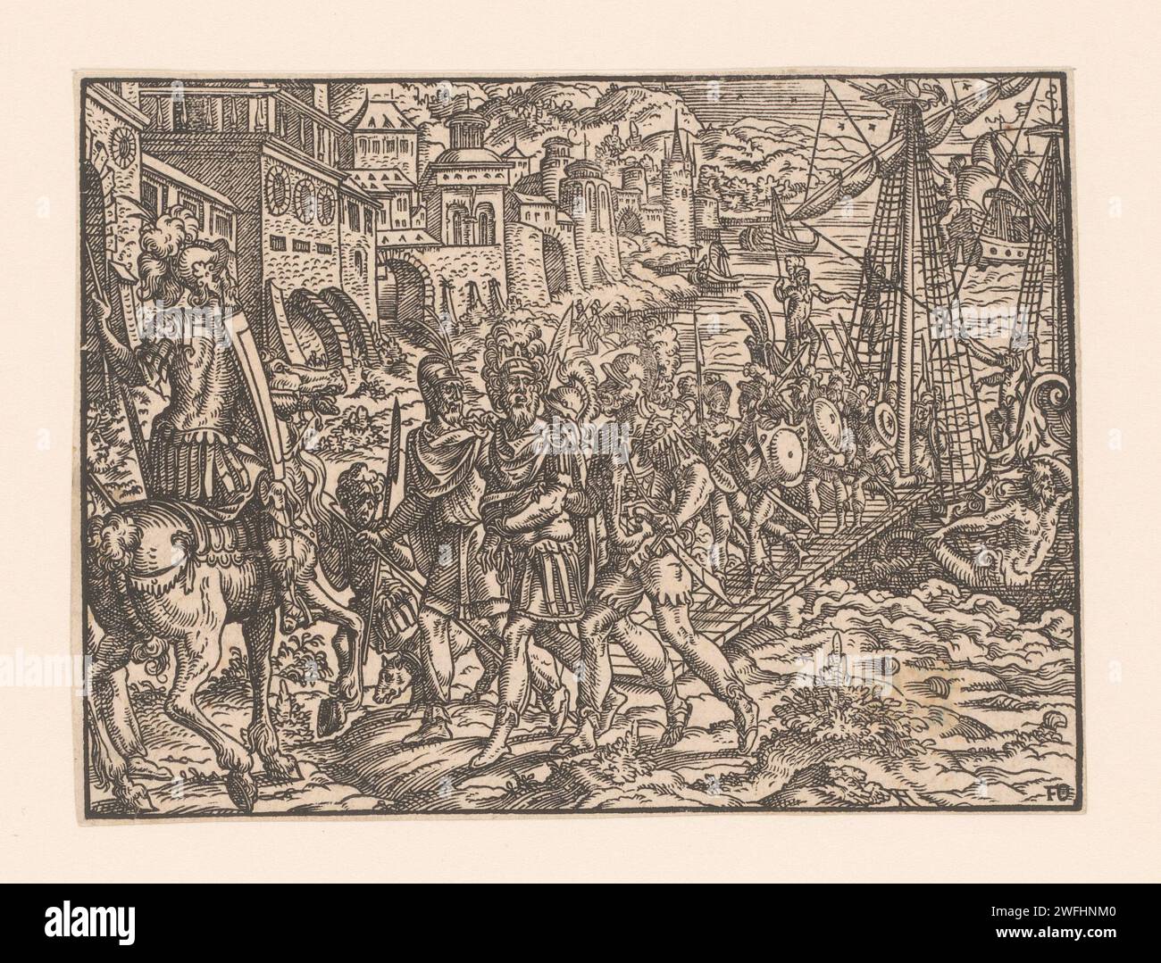 Perseus, King of Macedonia, surrenders to the Romans, monogrammist FO ...