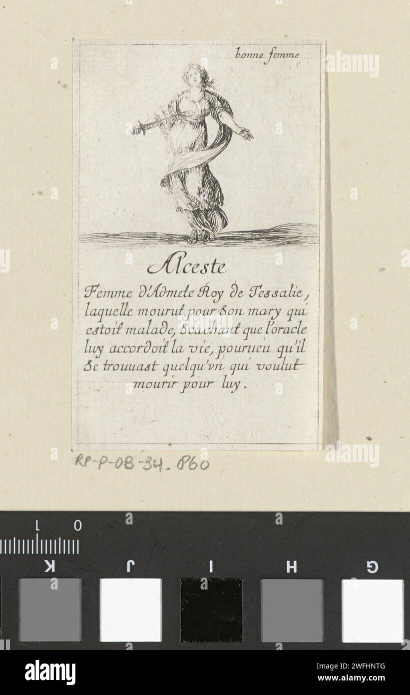 Alkestis, Stefano Della Bella, 1620 - 1664 print. playing card Play ...