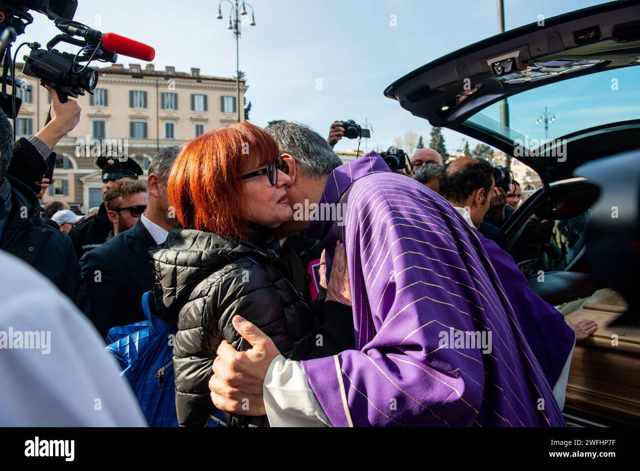 Italy. 31st Jan, 2024. 31-1-2024 - Roma, Italia - Cronaca - Funerali di ...
