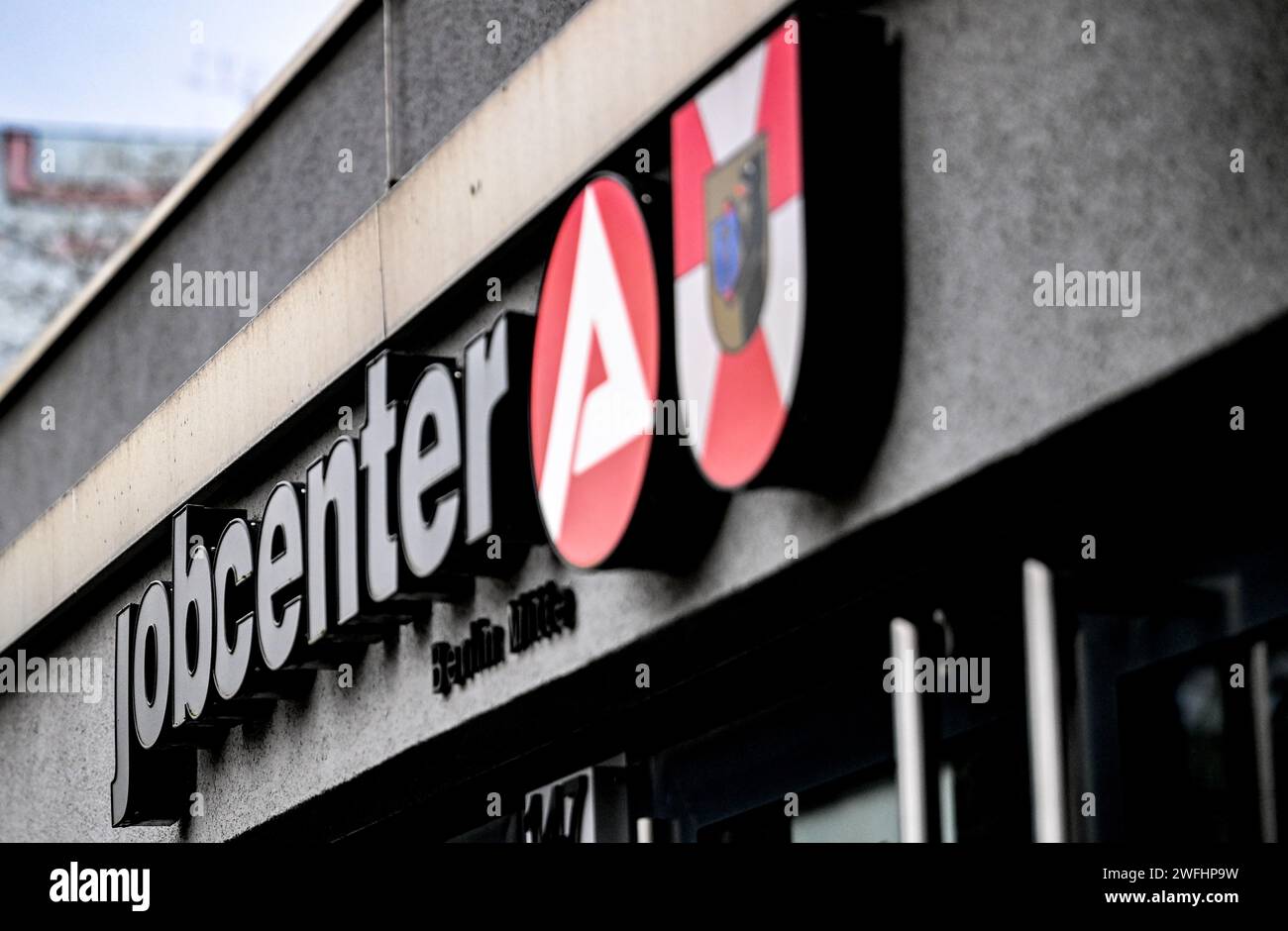 Berlin, Germany. 31st Jan, 2024. Lettering of the Jobcenter. Credit ...