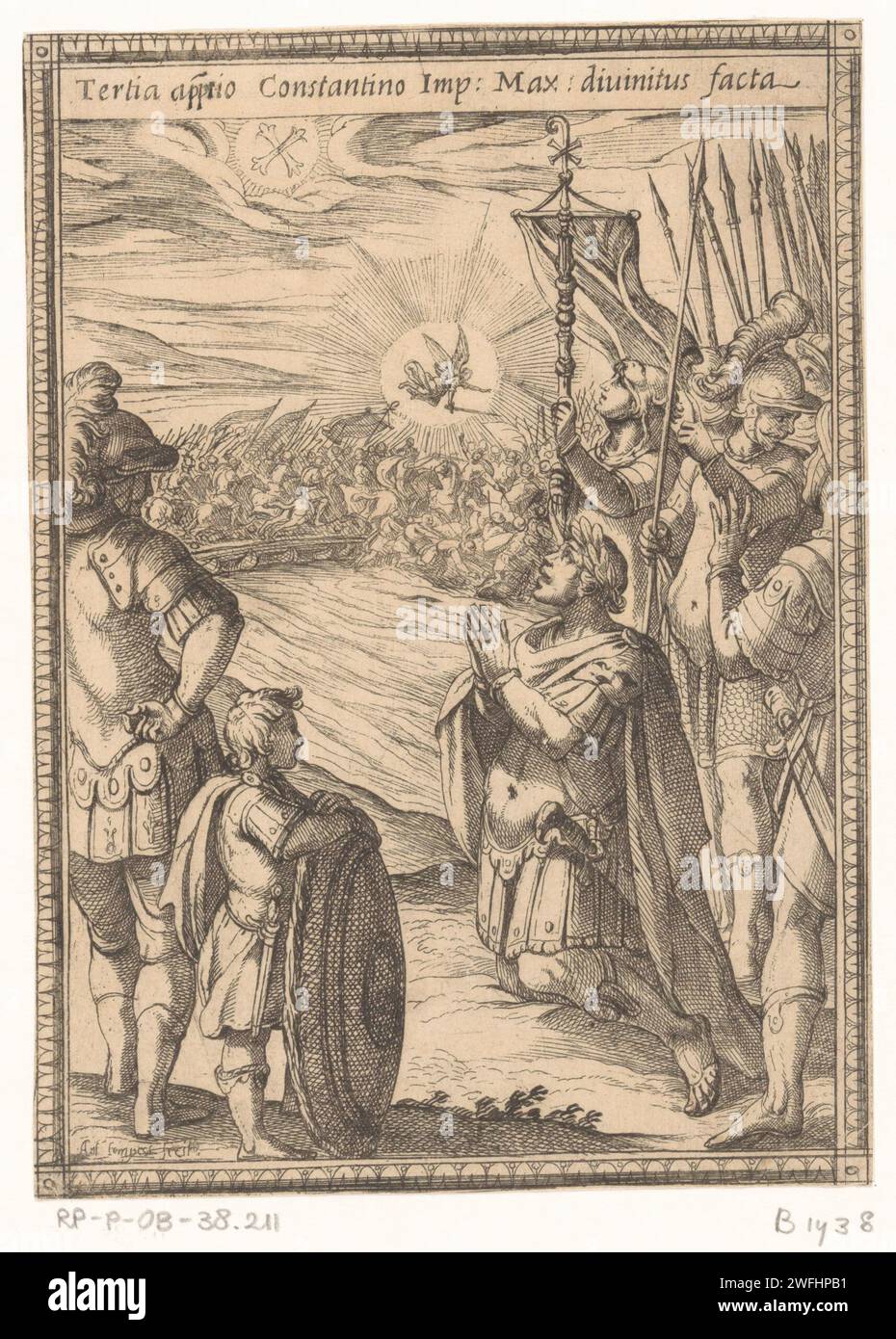 Third appearance of the cross on Constantijn, Antonio Tempesta, 1565 ...
