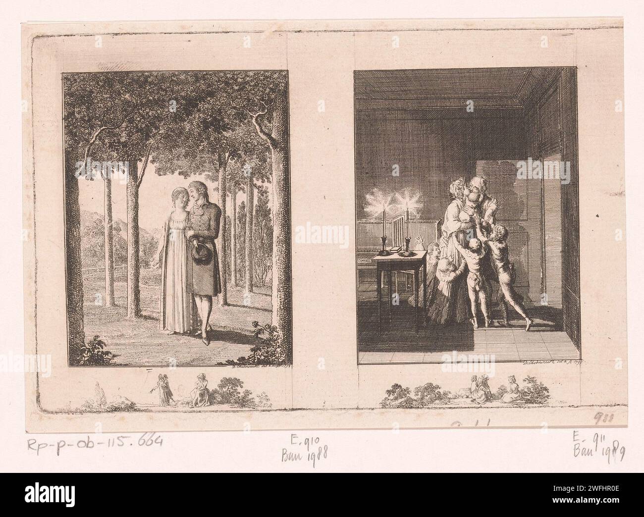 Lady as a bride and mother, Daniel Nikolaus Chodowiecki, 1799 print ...