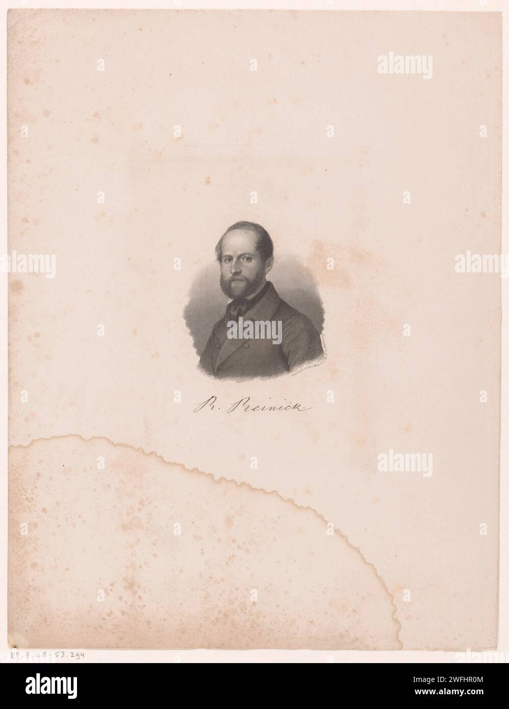 Portret van Robert Reinick, Carl Mayer, 1825 - 1868 print Nuremberg ...