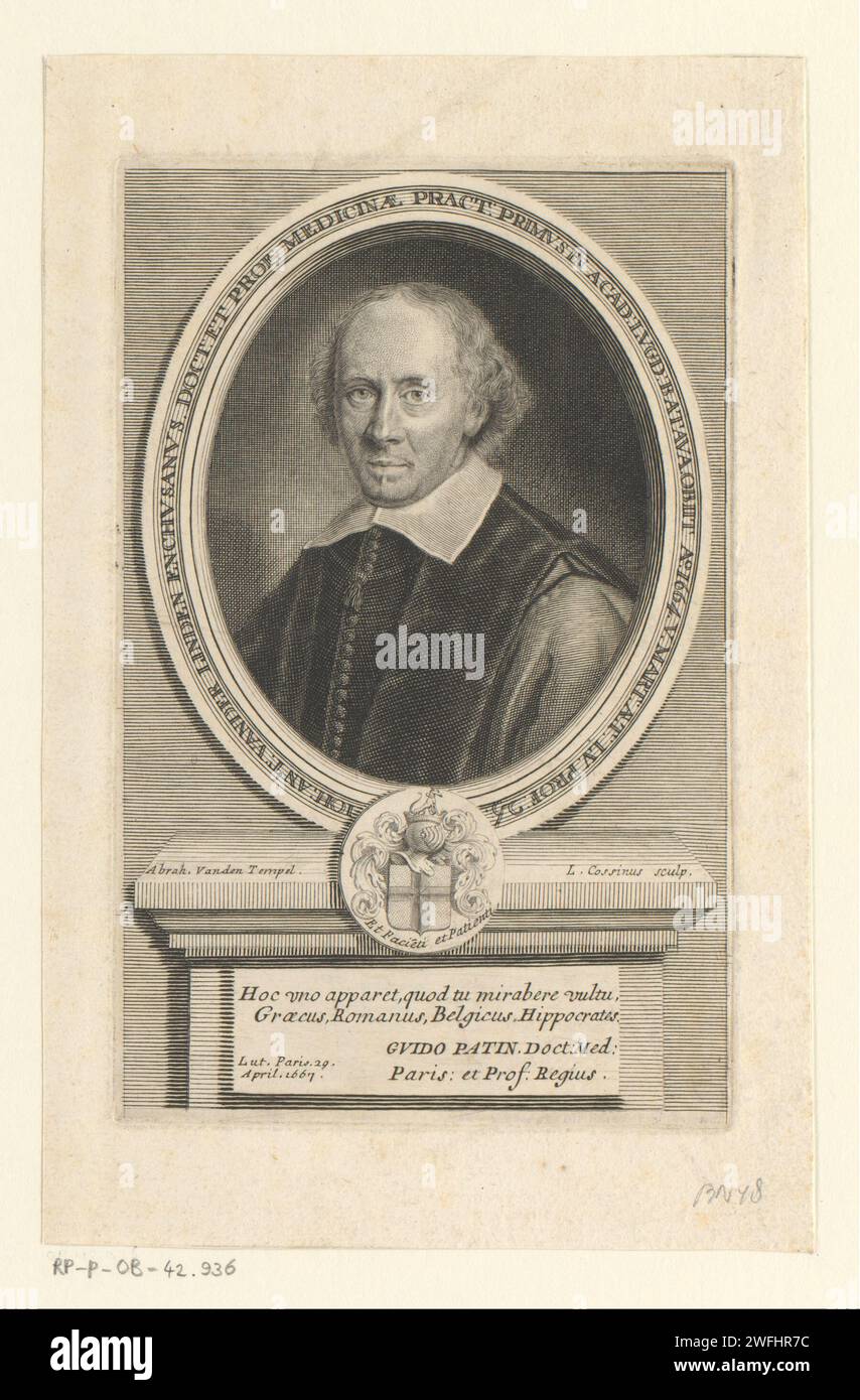 Portrait of Jan Antonides van der Linden, Louis Cossin, after Abraham ...