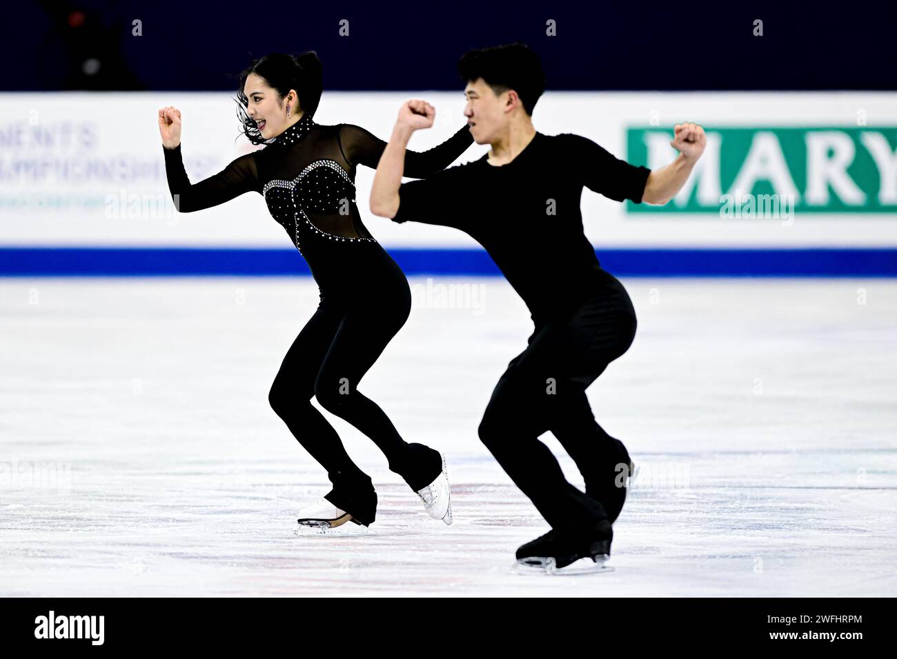 Hannah LIM & Ye QUAN (KOR), during Ice Dance Practice, at the ISU Four ...