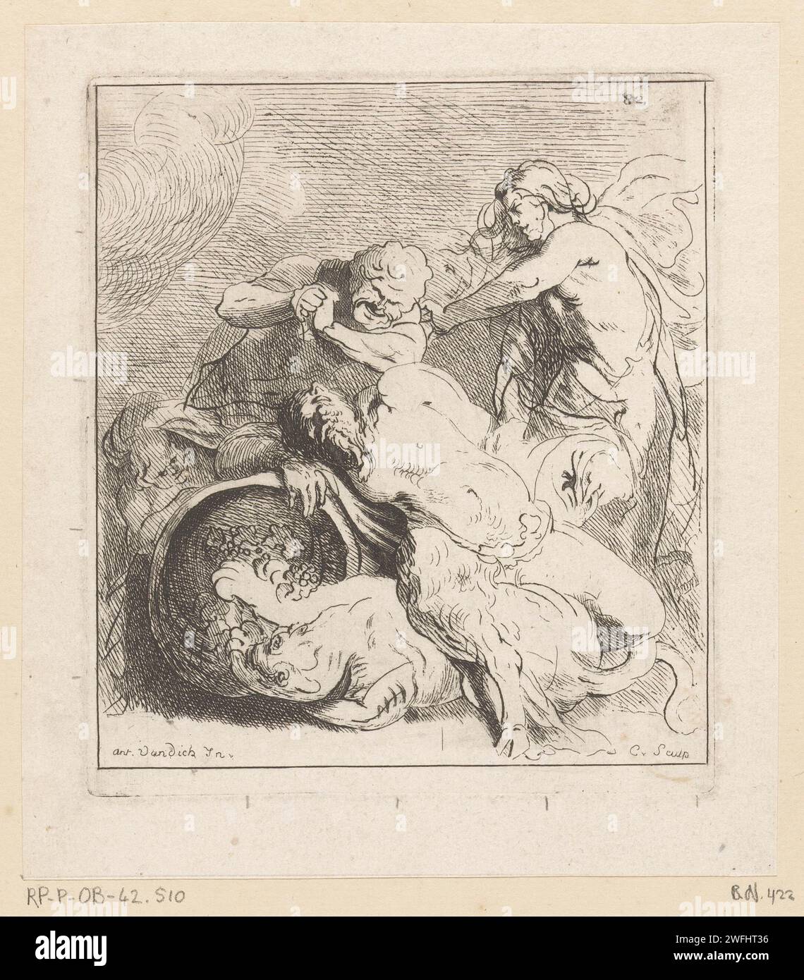 Drunkenness of Silenus, Anne Claude Philippe Caylus, After Anthony Van ...