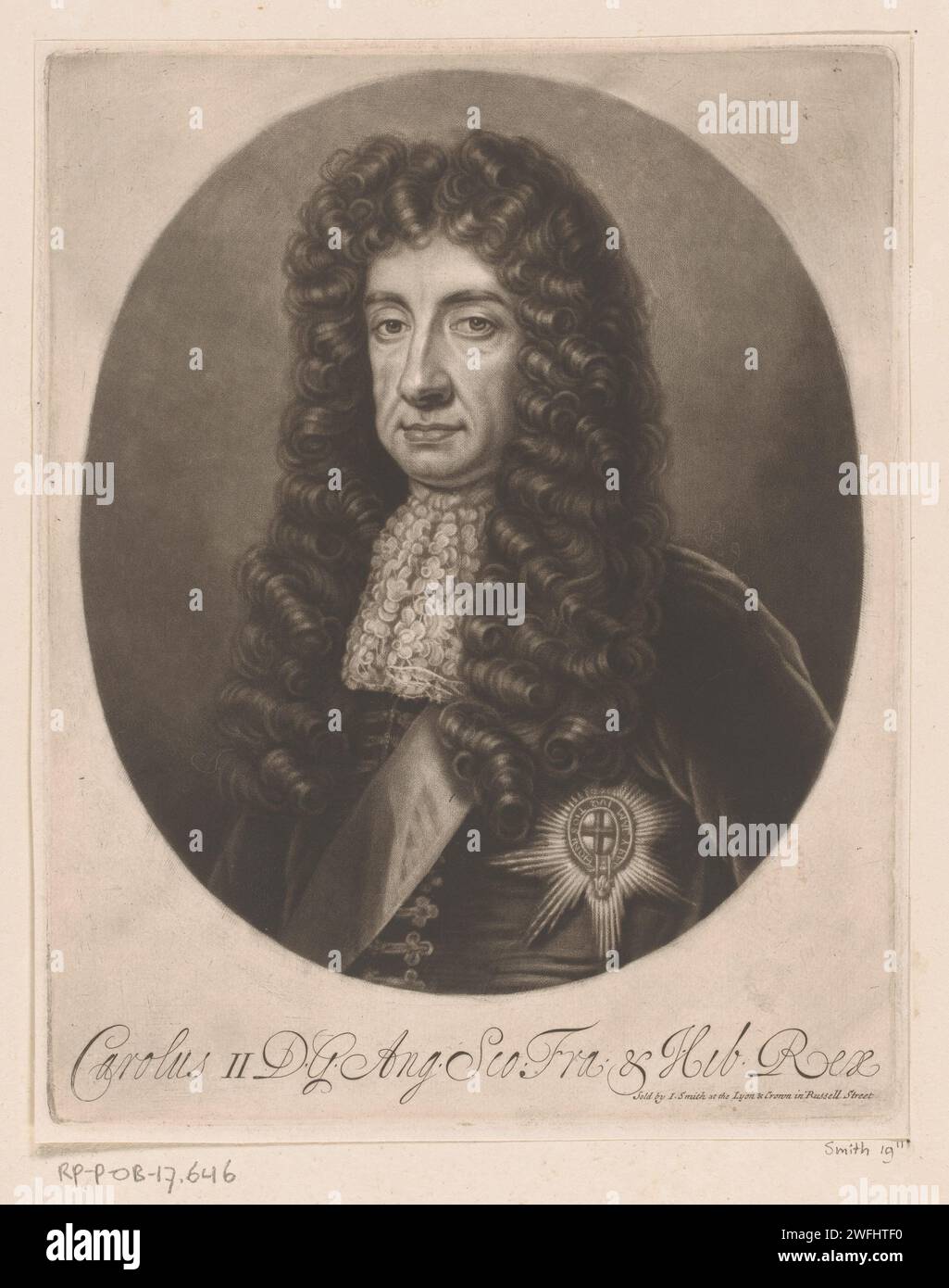 Portrait of Charles II of England, Isaac Beckett, c. 1683 - c. 1687 ...