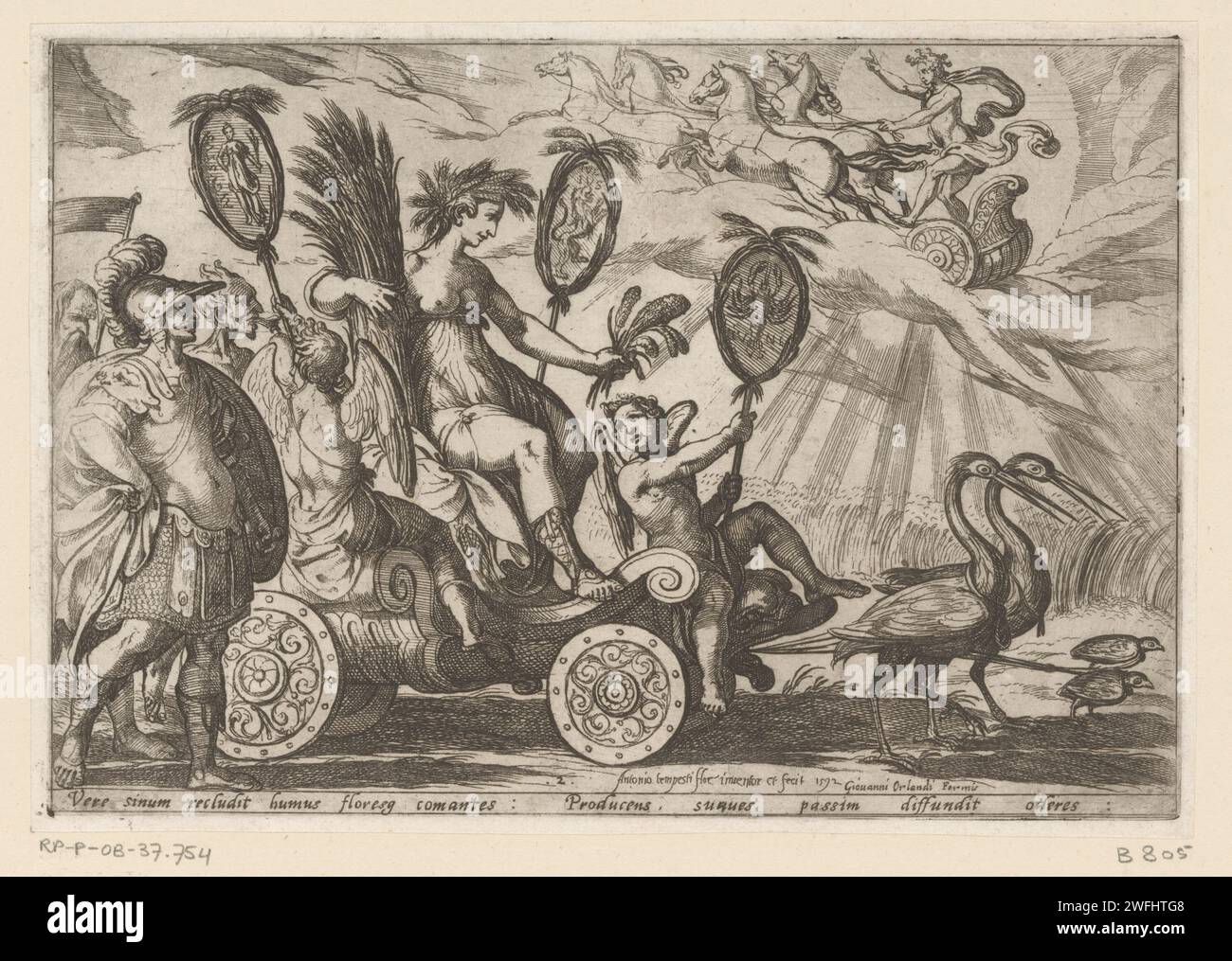 Summer, Antonio Tempesta, 1592 print The female personification of the ...