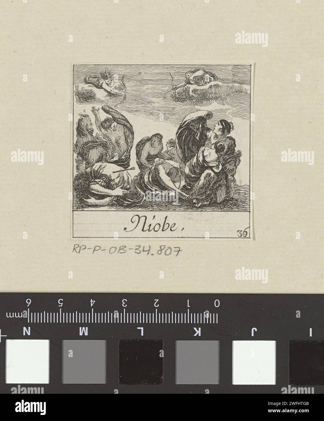 Niobe, Anonymous, Stefano Della Bella, 1620 - 1664 print. playing card ...