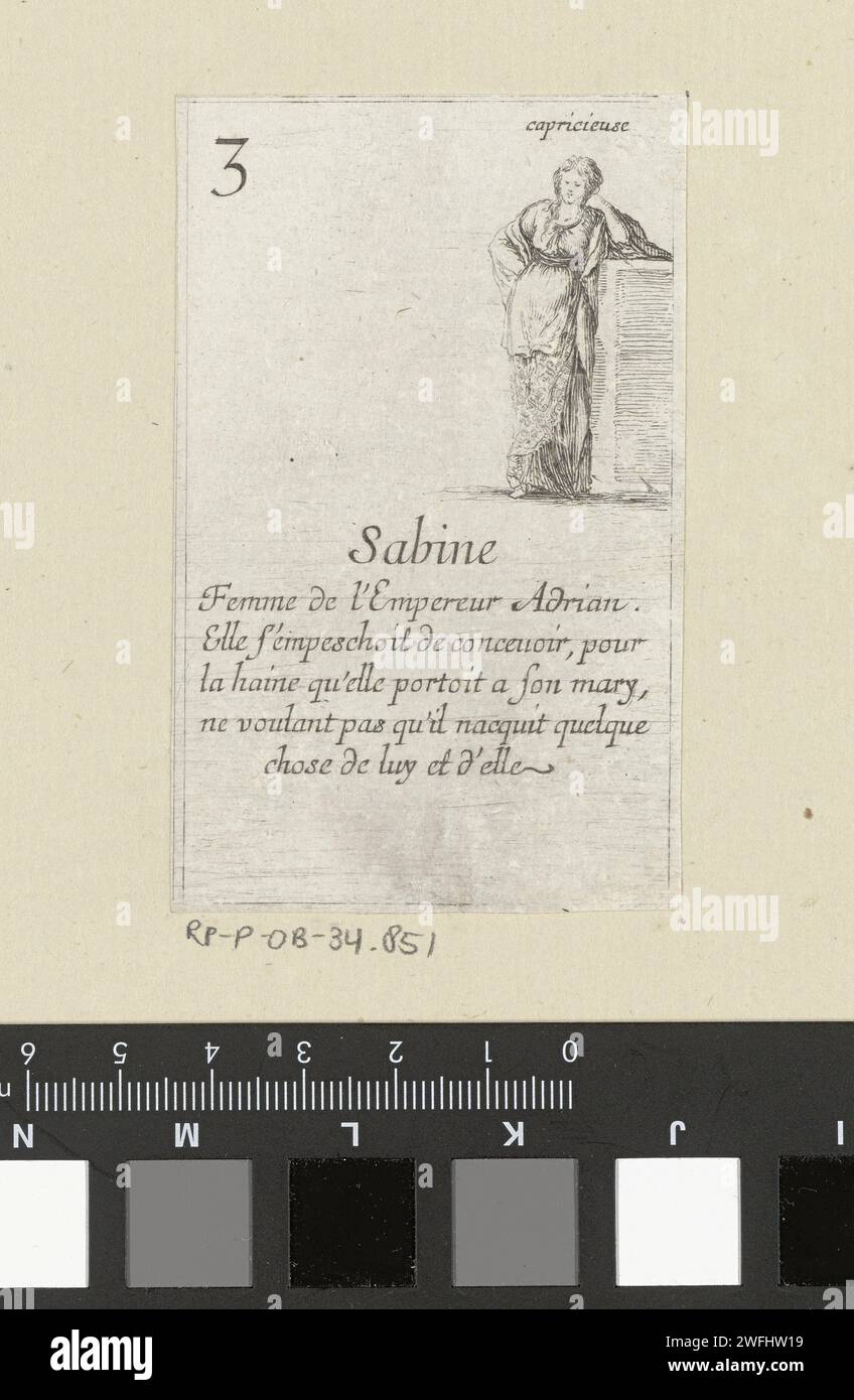 Vibia Sabina, Stefano Della Bella, 1620 - 1664 print. playing card Play ...
