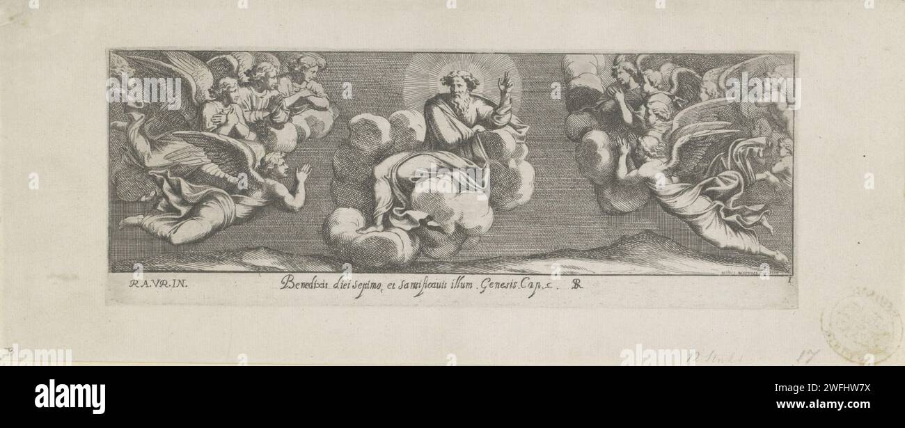 God blessed the seventh day, Pietro Sante Bartoli, After Perino del ...