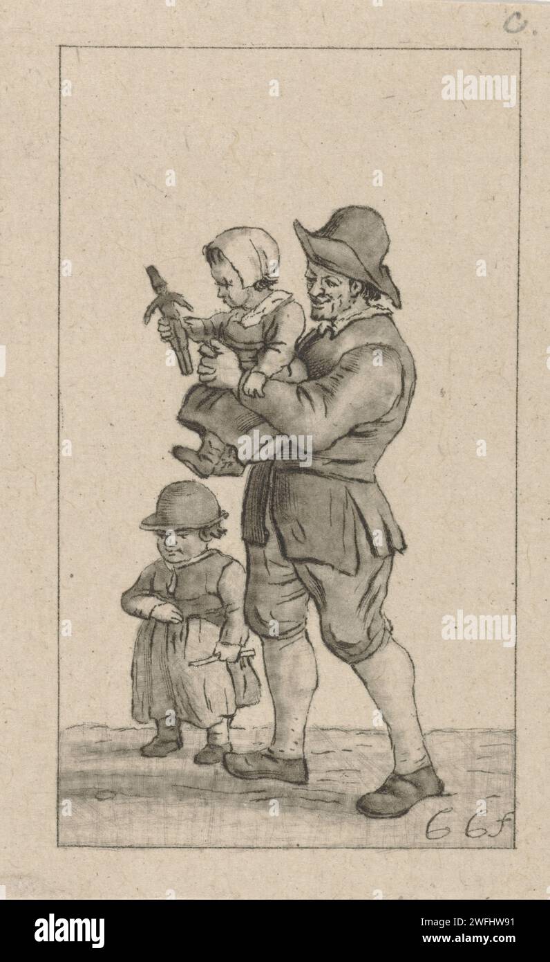 Father with children, Pieter de Mare, after Christina Chalon, 1768 ...