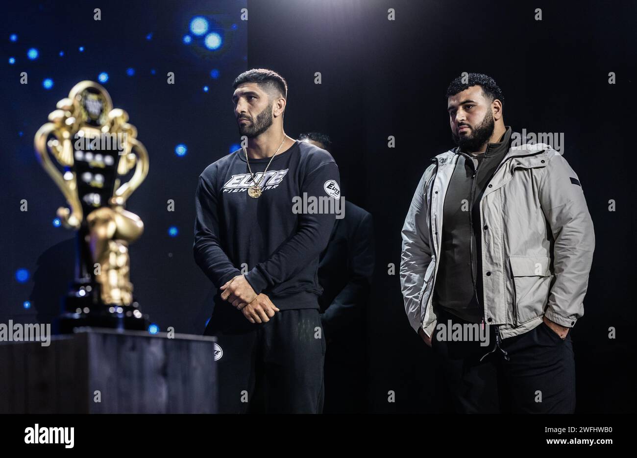 AMSTERDAM - Bahram Rajabzadeh and Nabil Khachab during the draw for the ...
