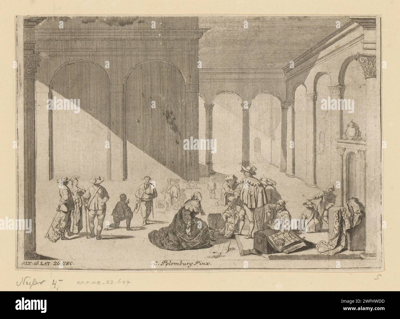 Dame kneels before the judge who has her possessions searched, Anton ...