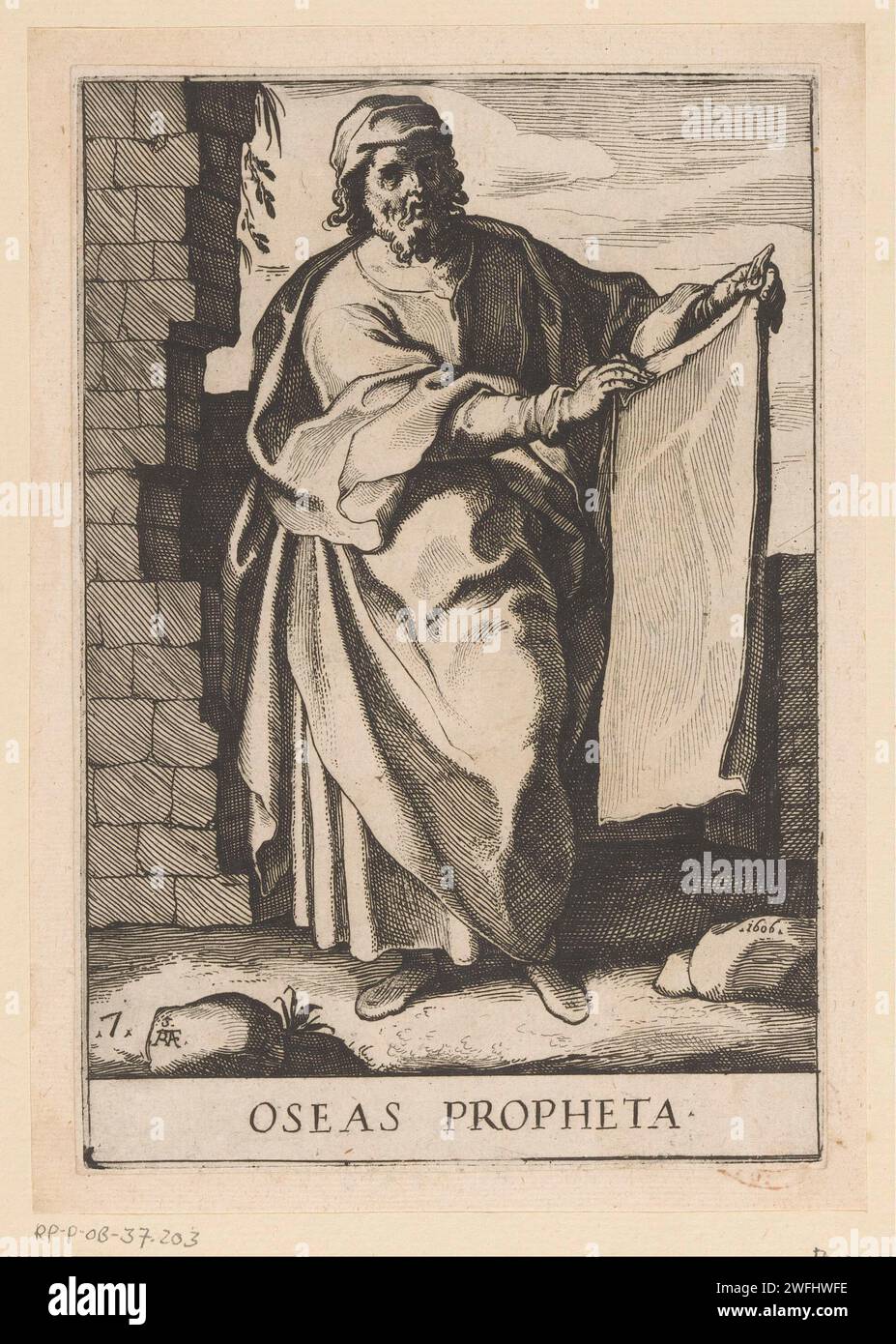 Profeet Hosea, Raffaello Schiambinossi, 1606 print The prophet Hosea ...