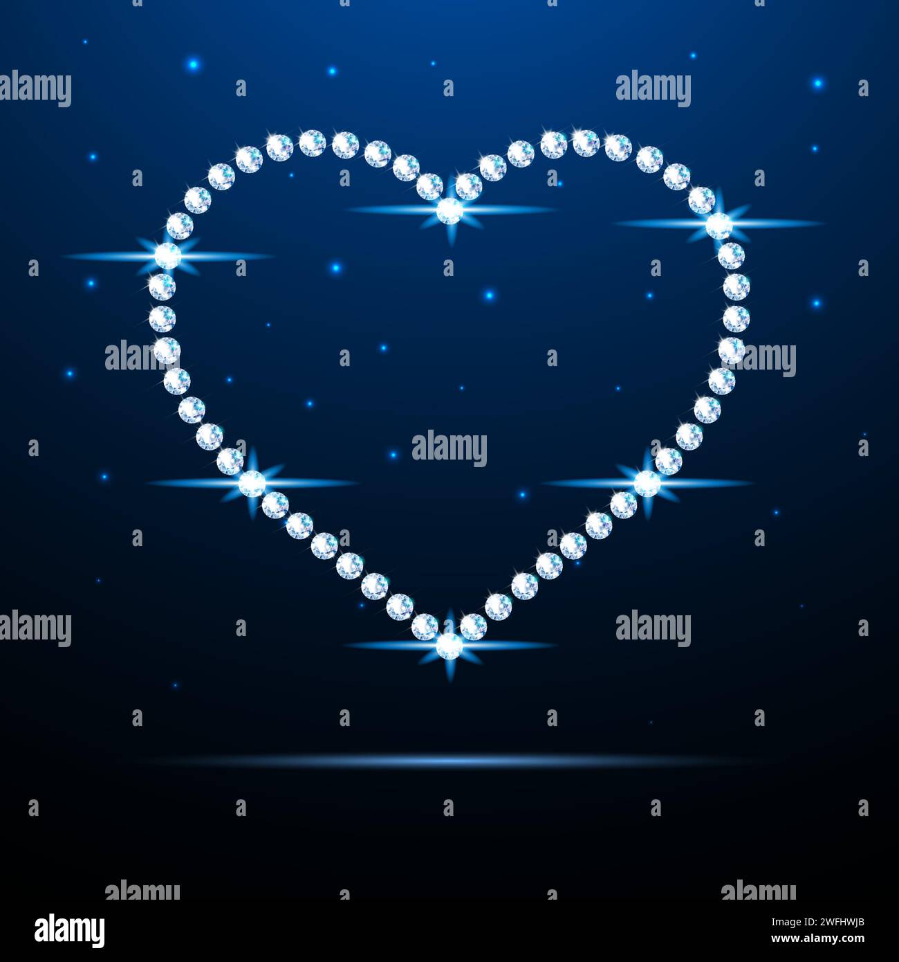 Heart made diamonds diamonds hi-res stock photography and images - Alamy