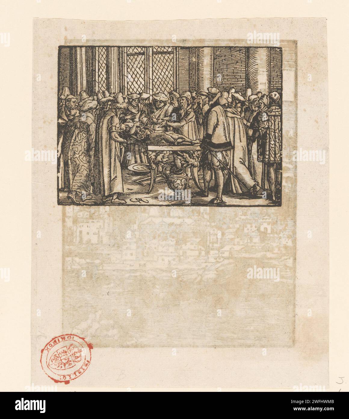 Anatomische les, anonymous, after Jost Amman, 1600 - 1699 print paper ...