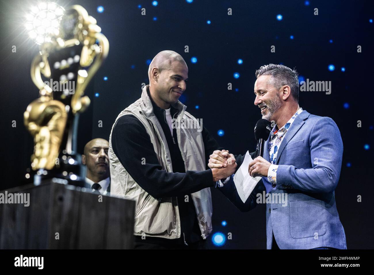AMSTERDAM - Levi Rigters during the draw for the matchups for the GLORY ...