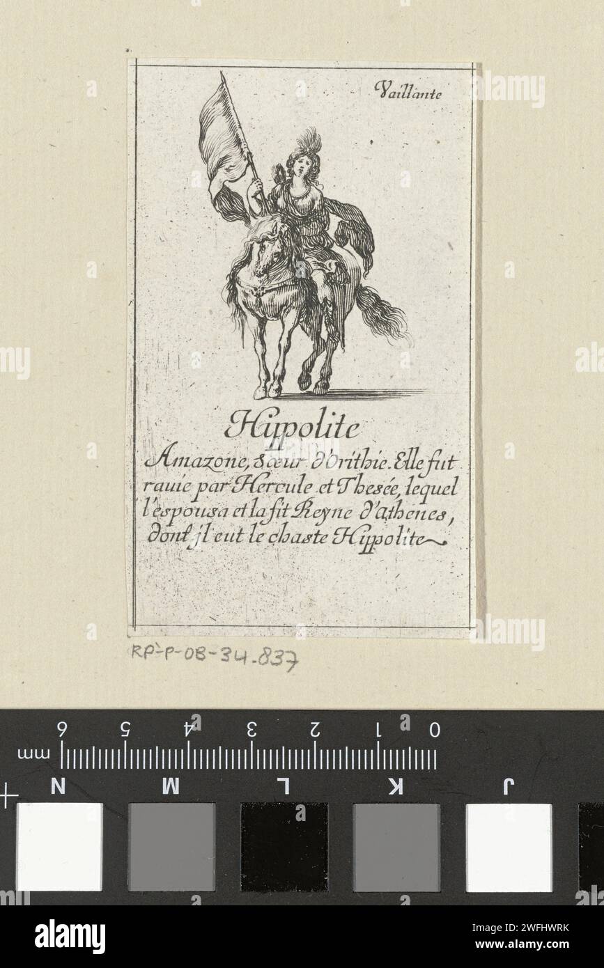 Hippolyte, Stefano Della Bella, 1620 - 1664 print. playing card Play ...