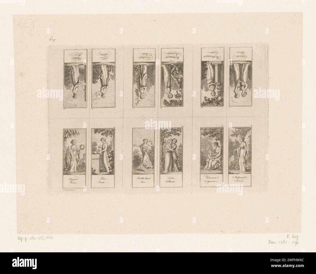 Twelve personifications of good human characteristics, Daniel Nikolaus ...