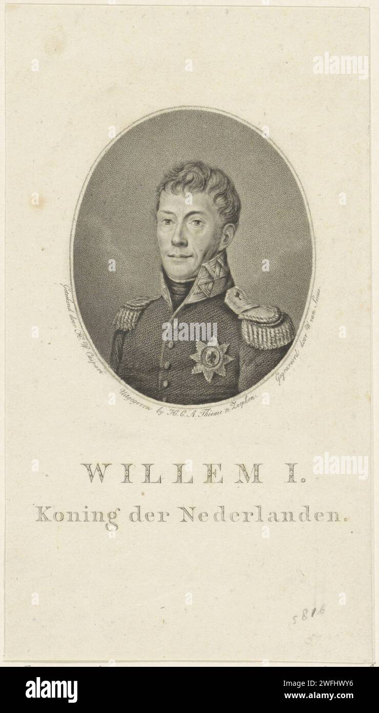 Portrait of William I Frederik, King of the Netherlands, Willem van ...