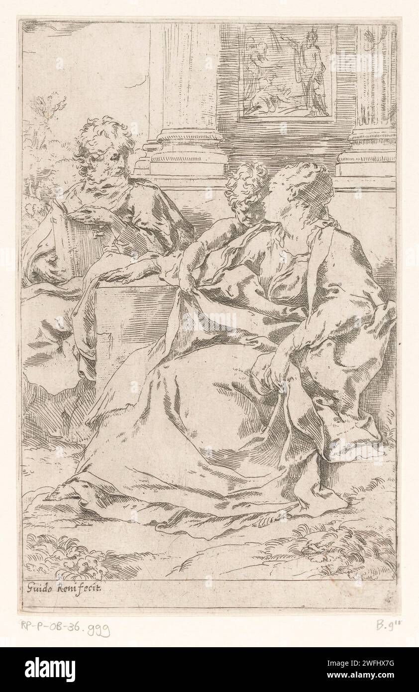 Heilige Familie, Guido Reni, 1585-1642 print The Holy Family resting ...