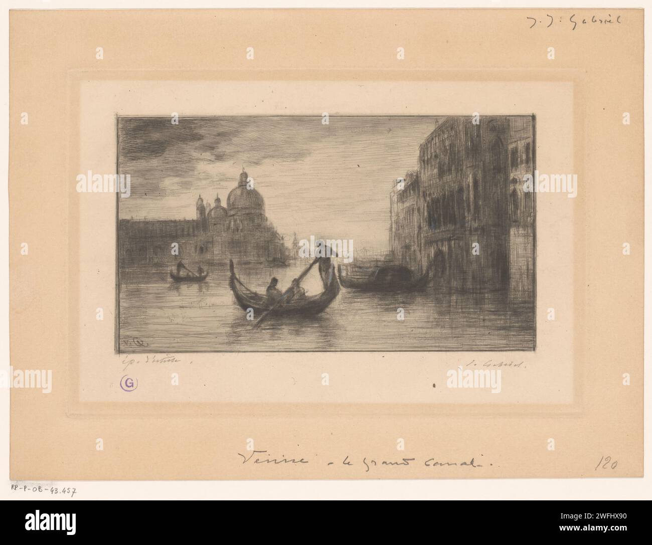 View of the Canal Grande in Venice, Justin Gabriel, 1848 - 1923 print ...