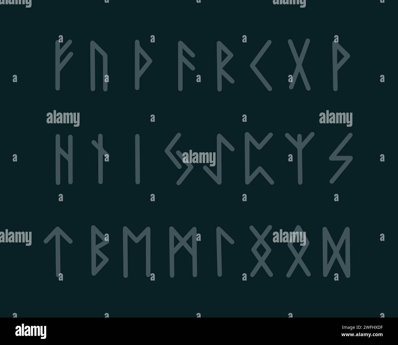 Ancient runes letters set Stock Vector Images - Alamy