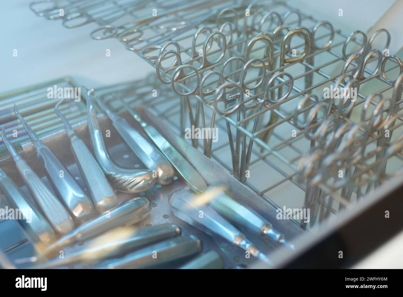 Surgical instruments in sterilizer close hi-res stock photography and ...