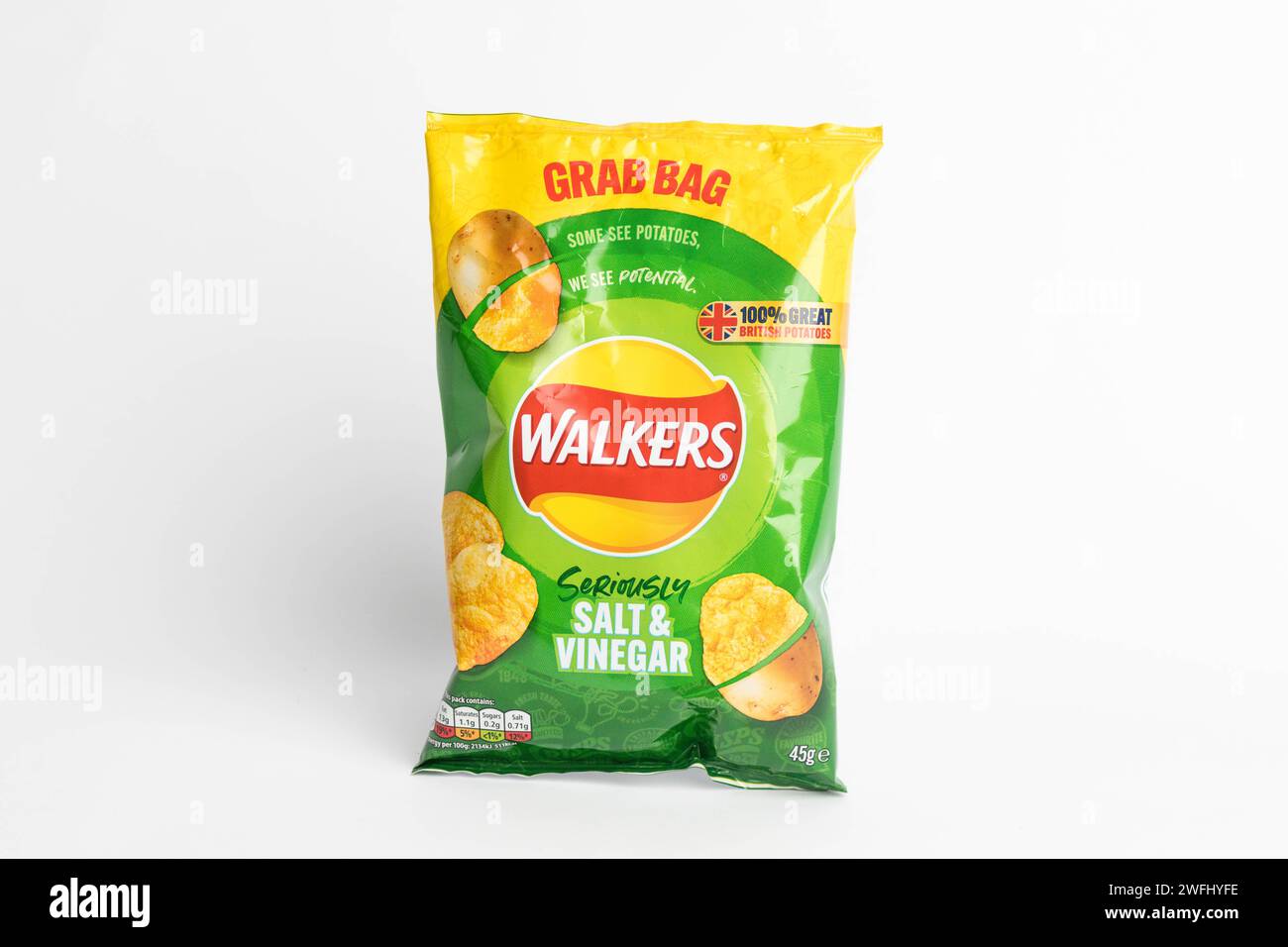London, United Kingdom, 29th January 2024:- A packet of Walkers Salt ...