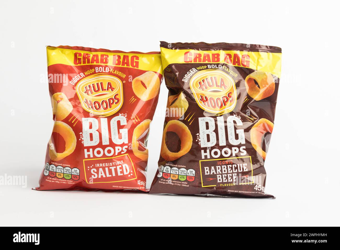 London, United Kingdom, 29th January 2024:- A pair of packets of Hula ...