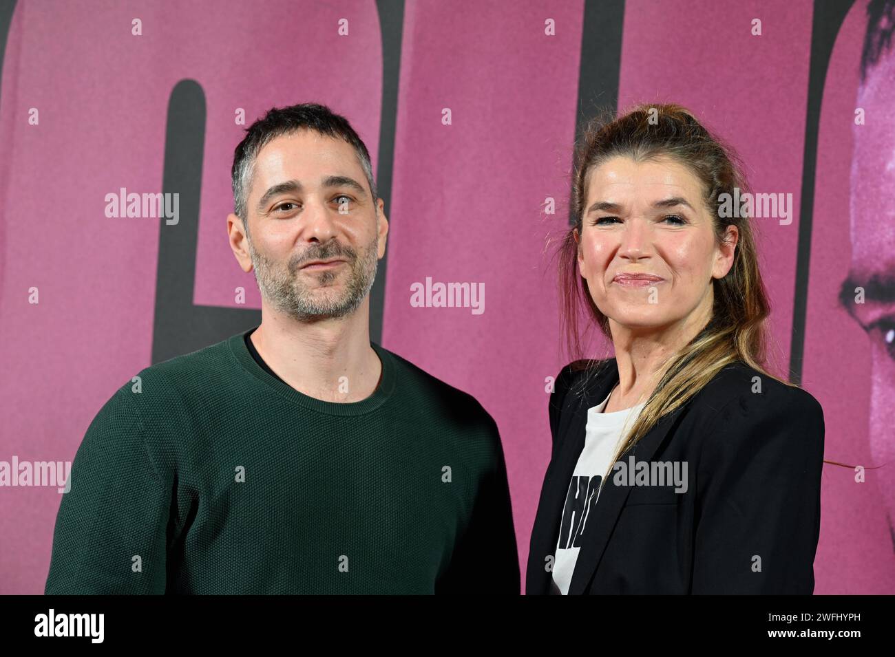 Cologne, Germany. 30th Jan, 2024. Actor Denis Moschitto and Anke ...