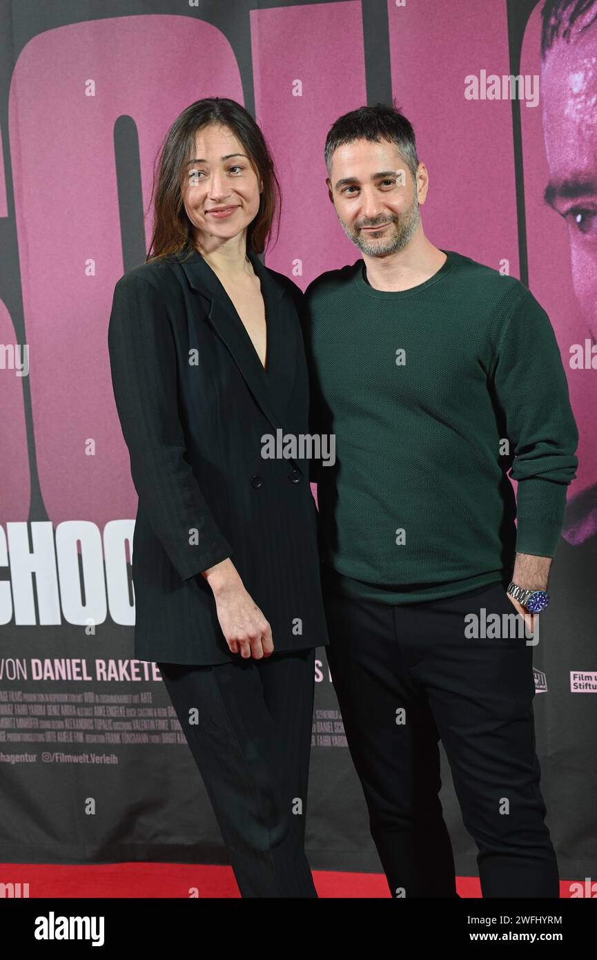 Cologne, Germany. 30th Jan, 2024. Actors Aenne Schwarz and Denis ...