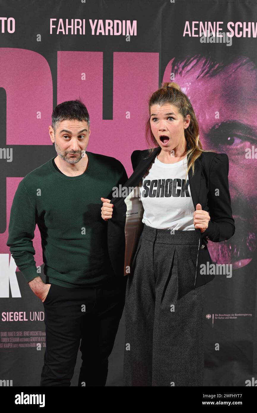 Cologne, Germany. 30th Jan, 2024. Actors Denis Moschitto and Anke ...