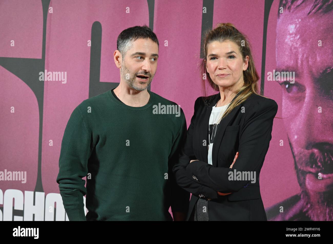 Cologne, Germany. 30th Jan, 2024. Actors Denis Moschitto and Anke ...
