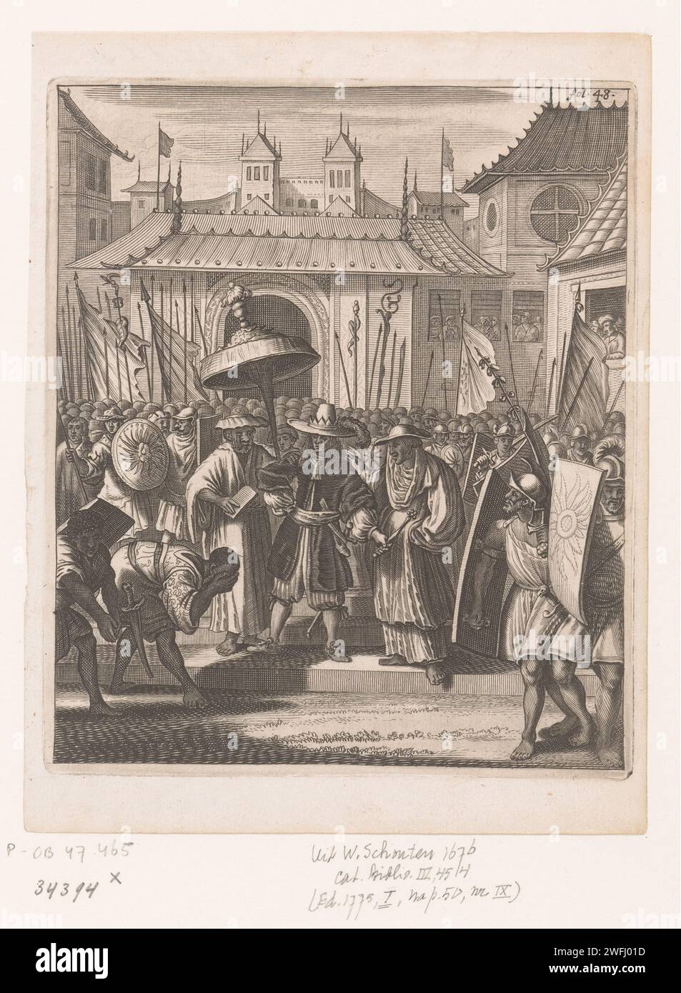 King of Ternate greeted by noblemen, Anonymous, After Wouter Schouten ...
