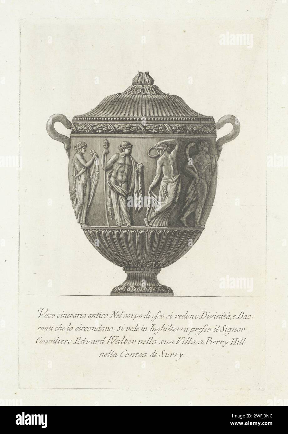 Asvaas en Urn, Giovanni Battista Piranesi, 1778 print Leaf with two ...