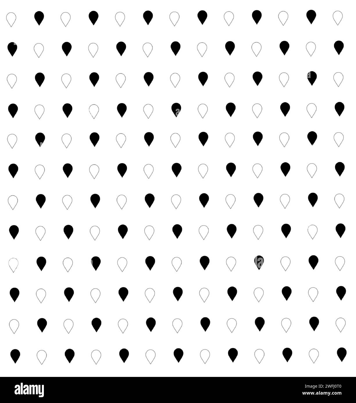 Black and white drops pattern. Monochrome design illustration Stock ...